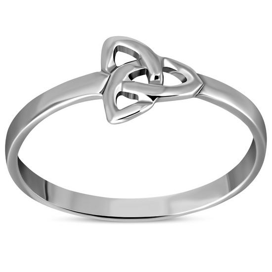 Celtic Plain Rings: Plain Sterling Silver Celtic Trinity Knot Ring, rp792